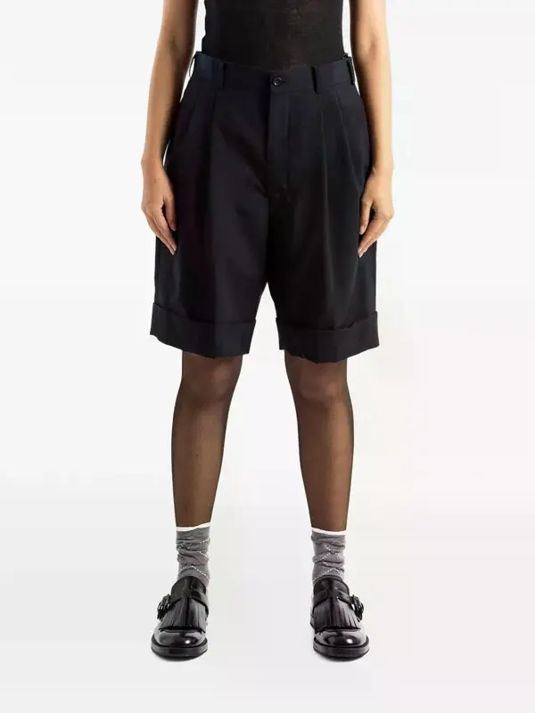 Comme Des Garçons Pleated Turn-up Shorts