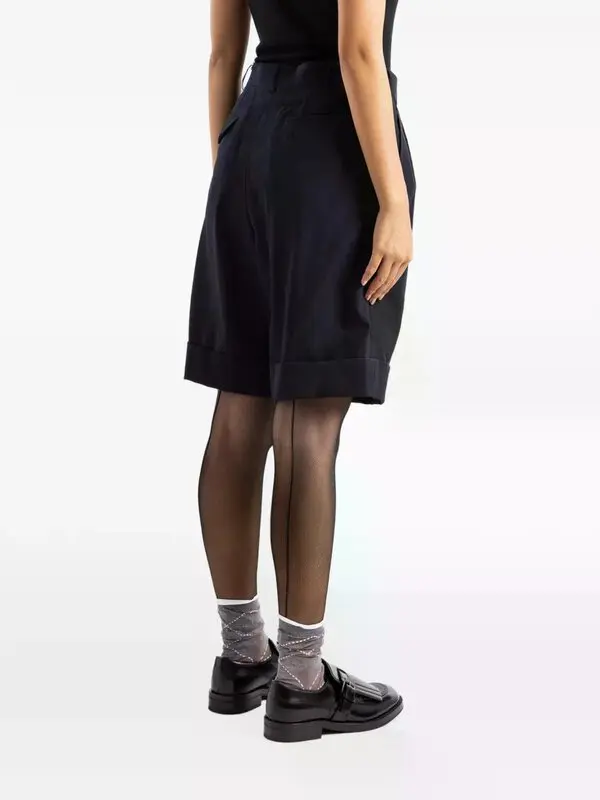 Comme Des Garçons Pleated Turn-up Shorts