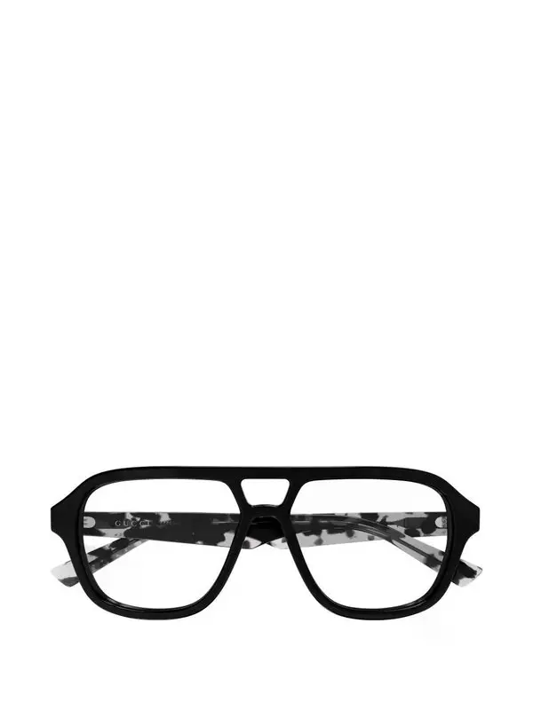 Gucci Pilot-frame Tortoiseshell-effect Glasses