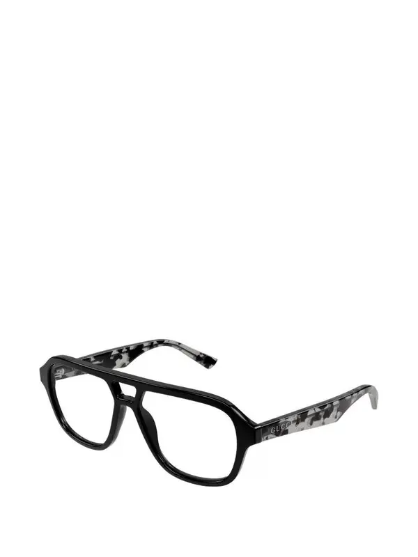 Gucci Pilot-frame Tortoiseshell-effect Glasses