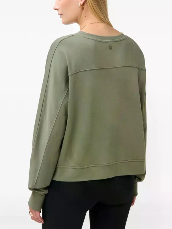 Sweaty Betty After Class Thumb-slot Panelled Sweatshirt - Green