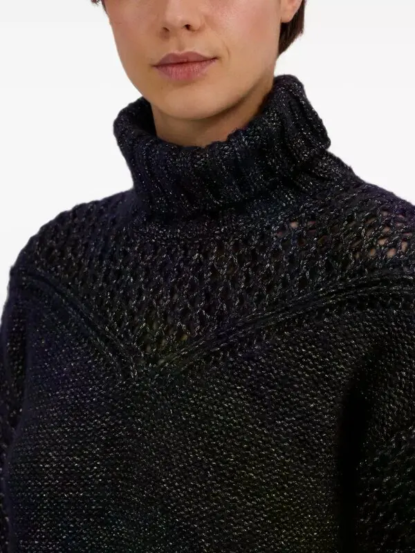 Herno Openwork-knit Turtleneck Sweater