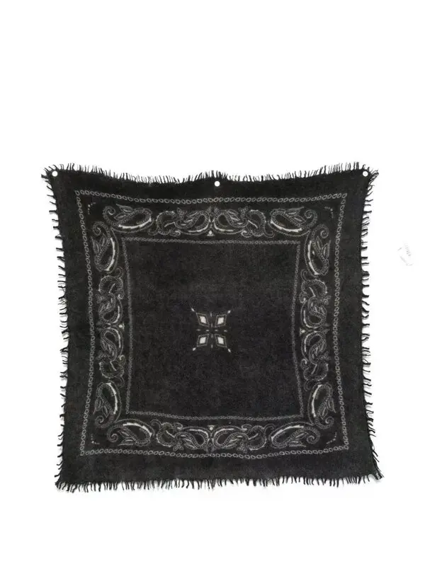 LISKA Feli Paisley-print Fringed Scarf