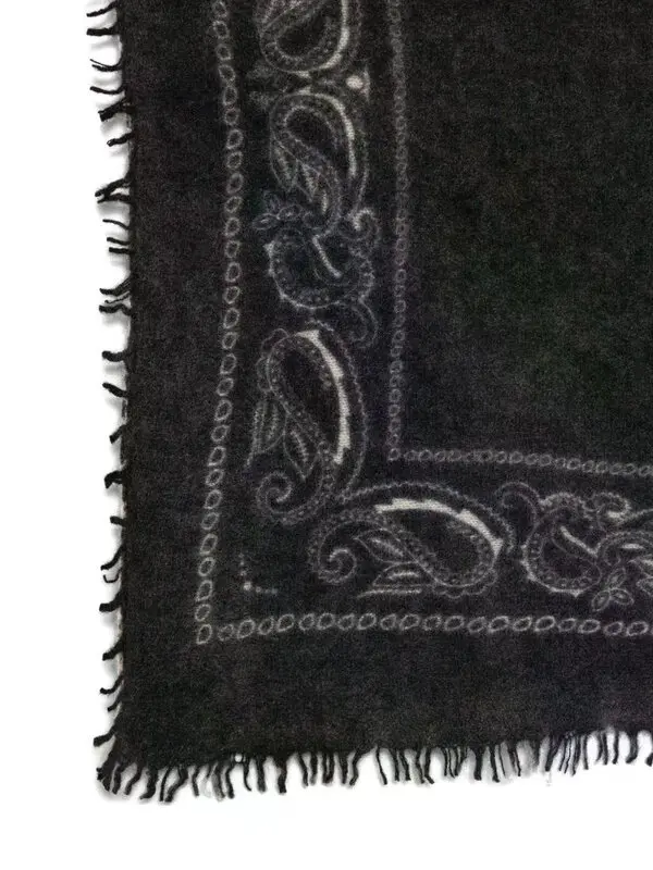 LISKA Feli Paisley-print Fringed Scarf