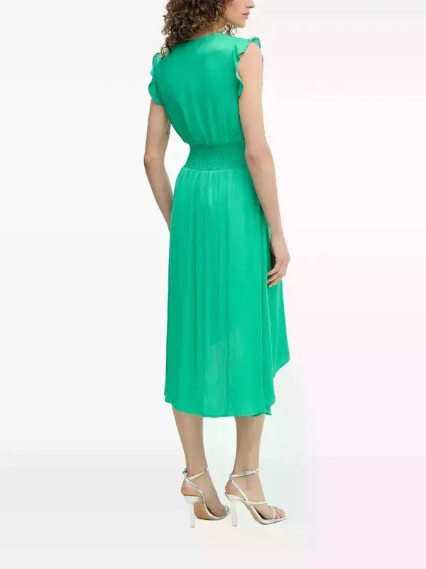 MORGAN Ruffled-sleeve Smocked-waist Dress