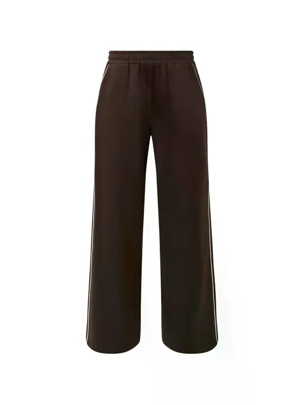 Sweaty Betty After Class Piping-detail Wide-leg Trousers - Brown