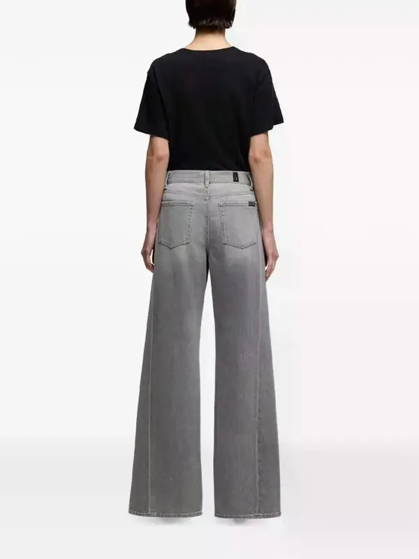 7 For All Mankind Tailorless Lotta Faded Wide-leg Jeans