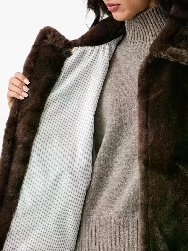 Dkny Faux-fur Short-sleeve Jacket