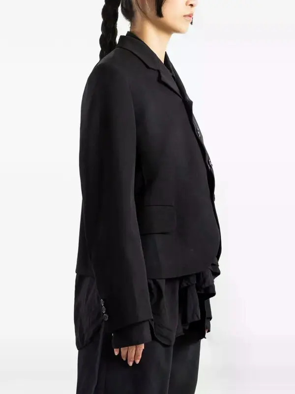 Comme Des Garçons Curved-hem Notched-lapel Jacket