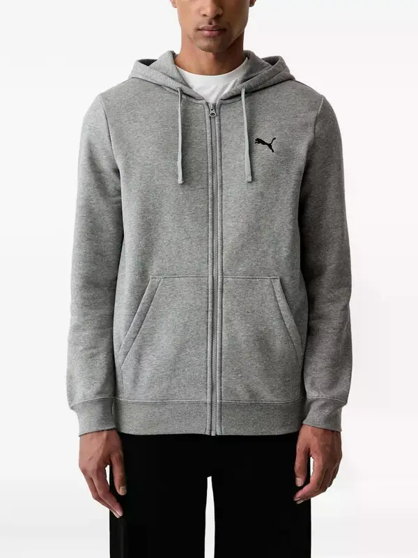 PUMA Essentials Logo-embroidered Zip-up Hoodie