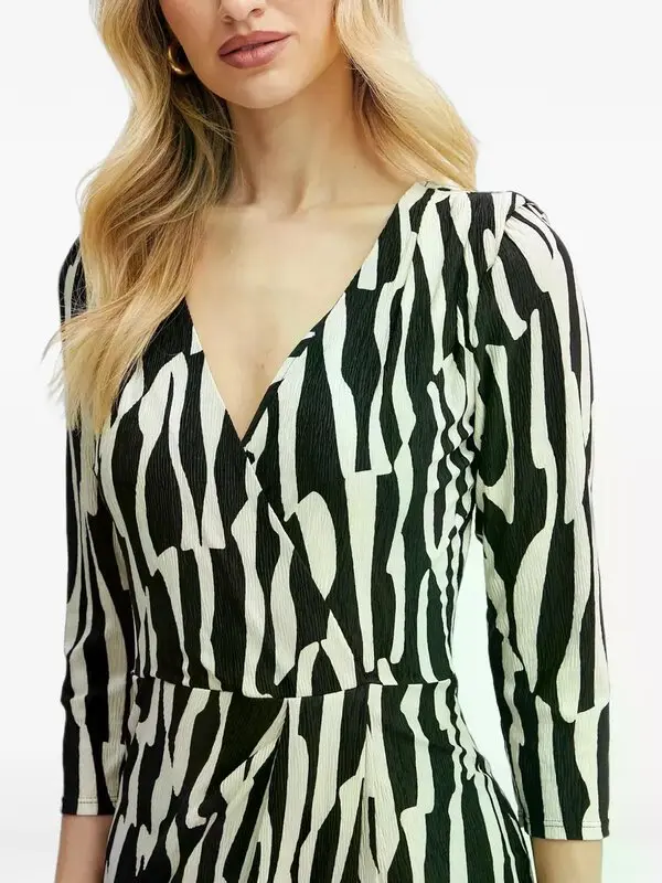 MORGAN Ralma Abstract-print Wrap-style Midi Dress