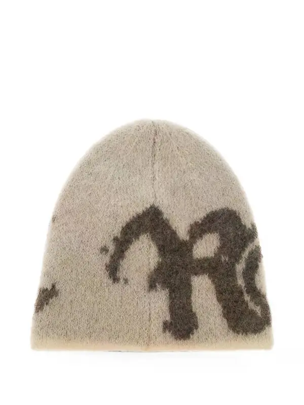 ROA Logo-intarsia Mohair-blend Beanie Hat