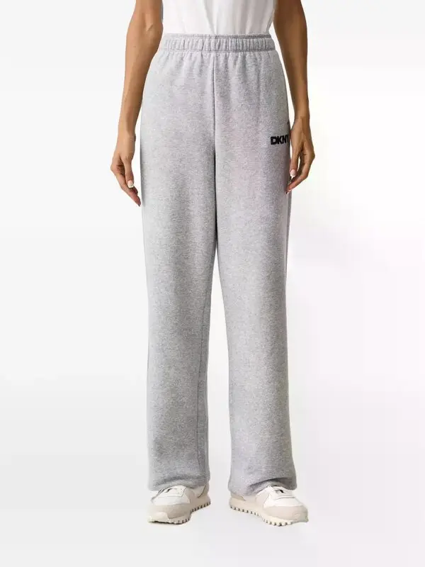 Dkny Logo-embroidered Track Pants - Grey