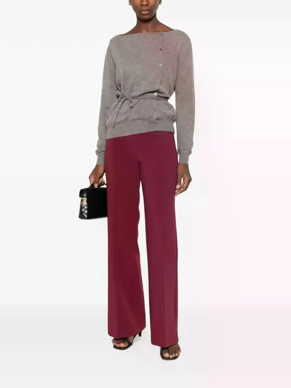 TWINSET Pressed-crease Wide-leg Trousers