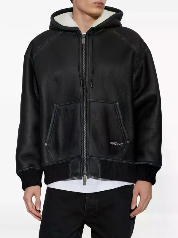 Off-White Shearling-lined Hooded Jacket