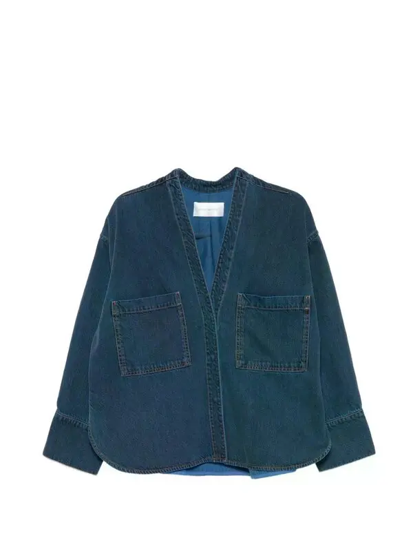Christian Wijnants V-neck Patch-pocket Denim Jacket