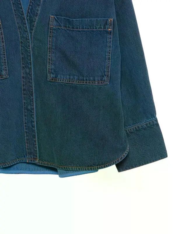 Christian Wijnants V-neck Patch-pocket Denim Jacket