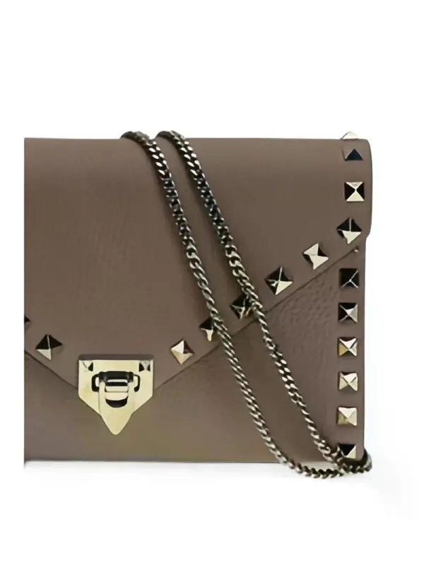 Valentino Garavani Mini Rockstud Pebbled Leather Shoulder Bag
