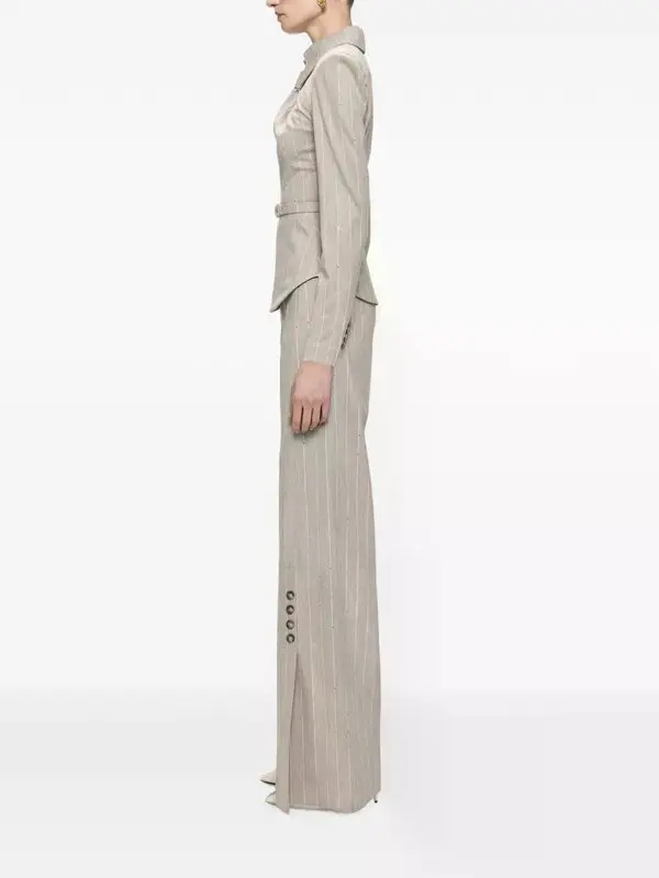 NISSA Pinstripe Wide-leg Trousers