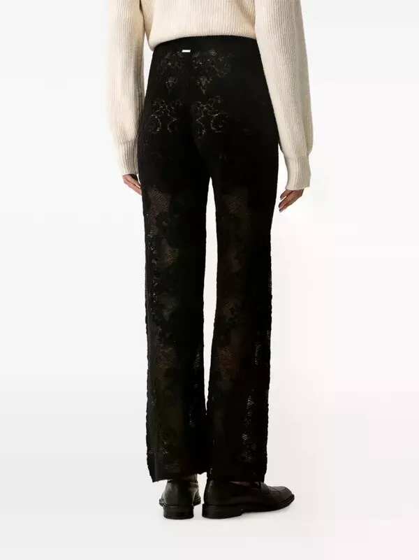 TWINSET Lace-knit Straight-leg Trousers