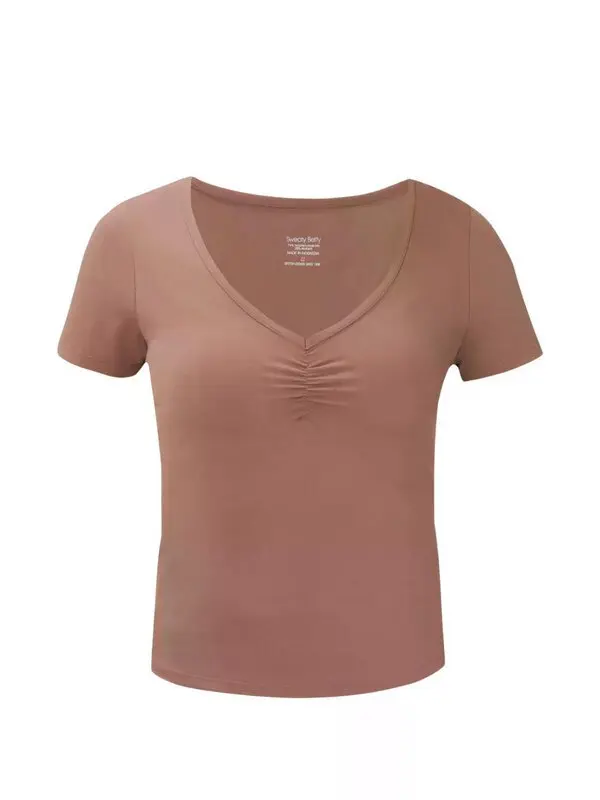 Sweaty Betty Ruched V-neck T-shirt