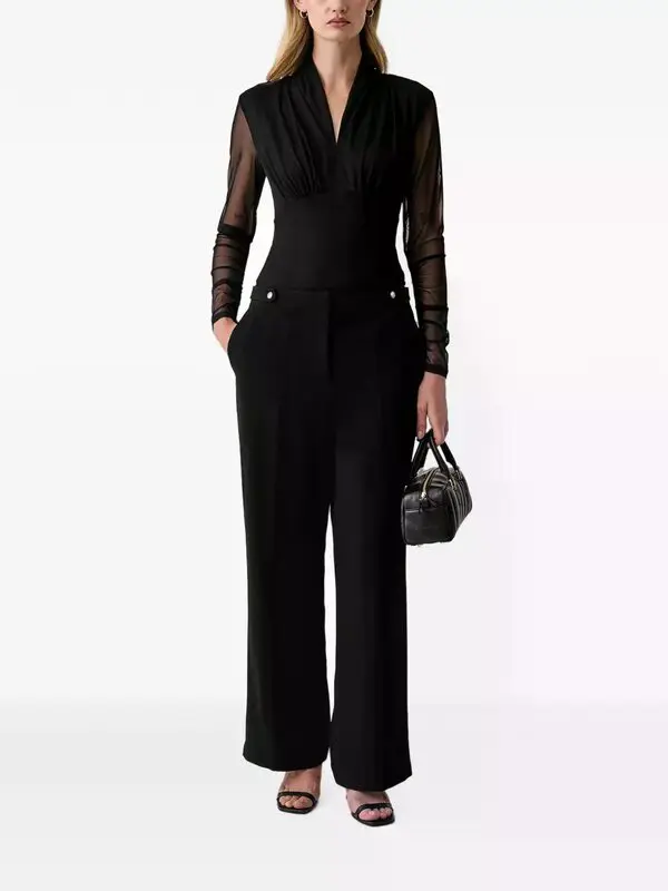 Dkny Logo-button Wide-leg Trousers