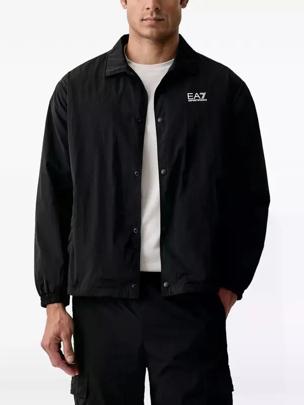 EA7 Logo-print Press-stud Jacket