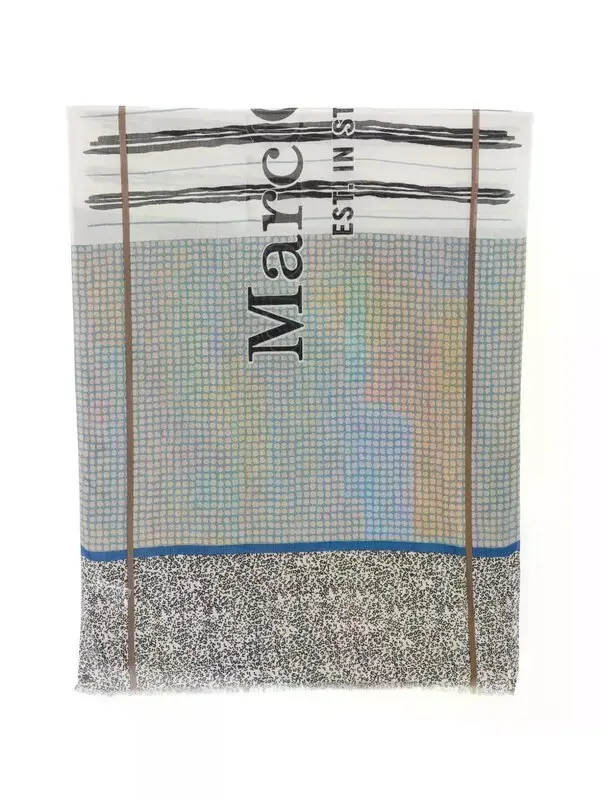 Marc O'polo All-over Print Scarf - Blue