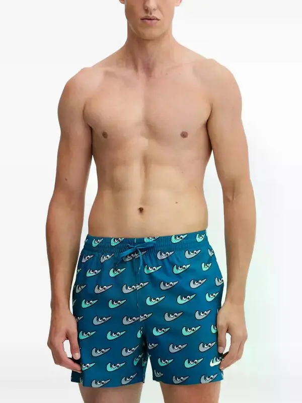 Nike Swoosh-print Swim Shorts