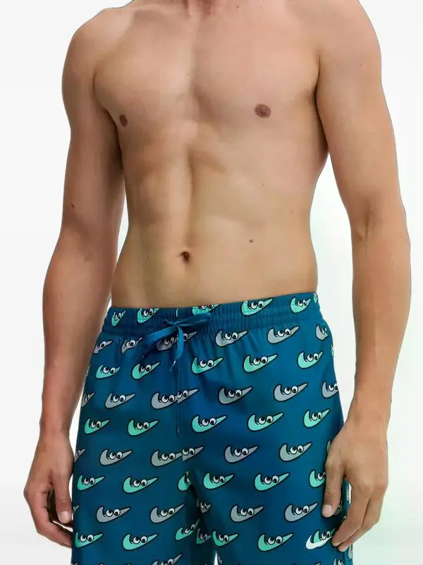 Nike Swoosh-print Swim Shorts