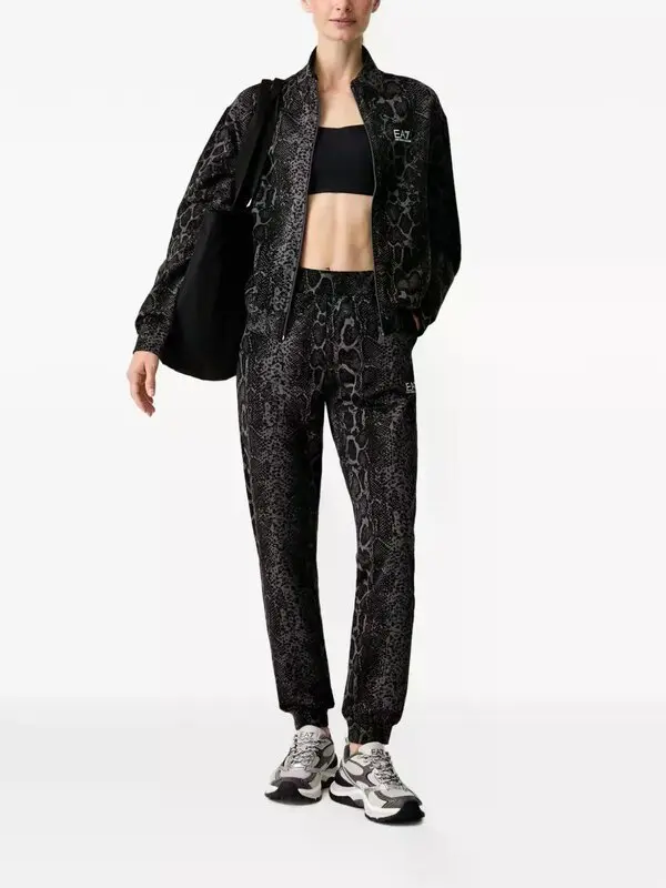 EA7 Snake-print Track Pants