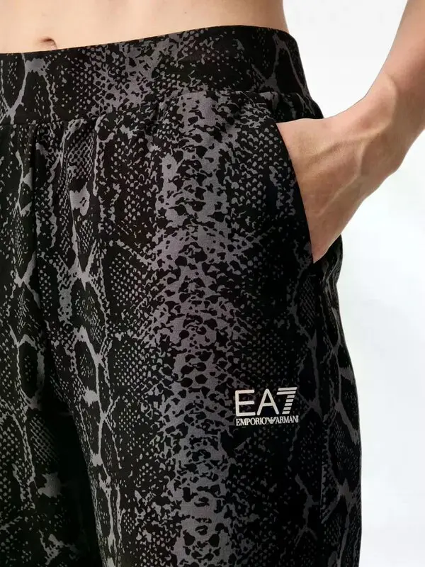 EA7 Snake-print Track Pants