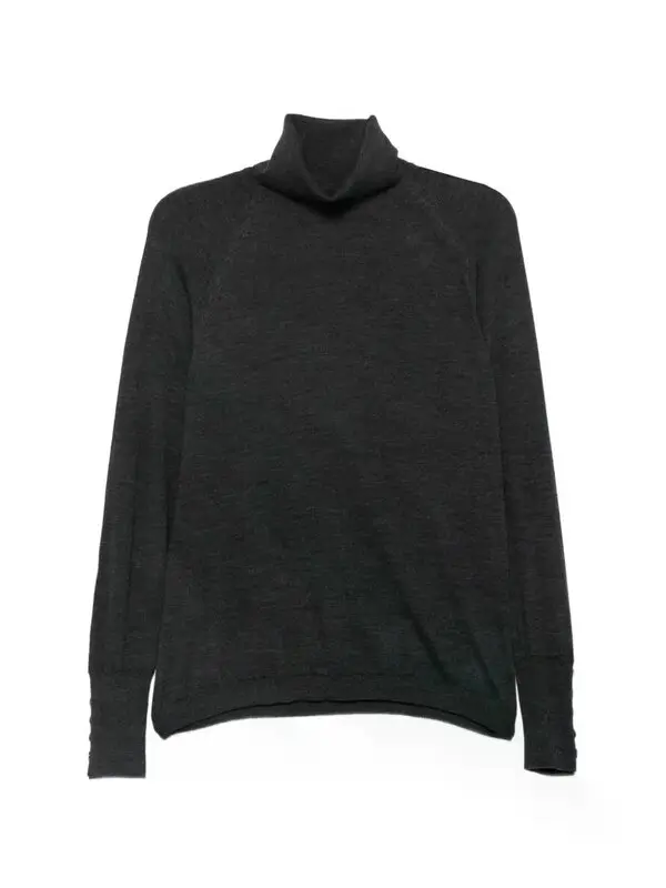 Alpha Studio Button-cuff Roll-neck Sweater