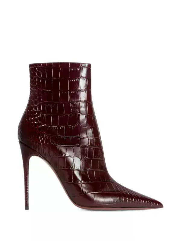 Paris Texas Vera Crocodile-effect Ankle Boots