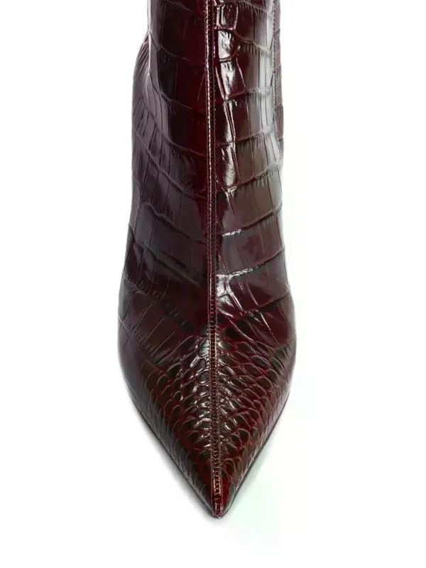 Paris Texas Vera Crocodile-effect Ankle Boots
