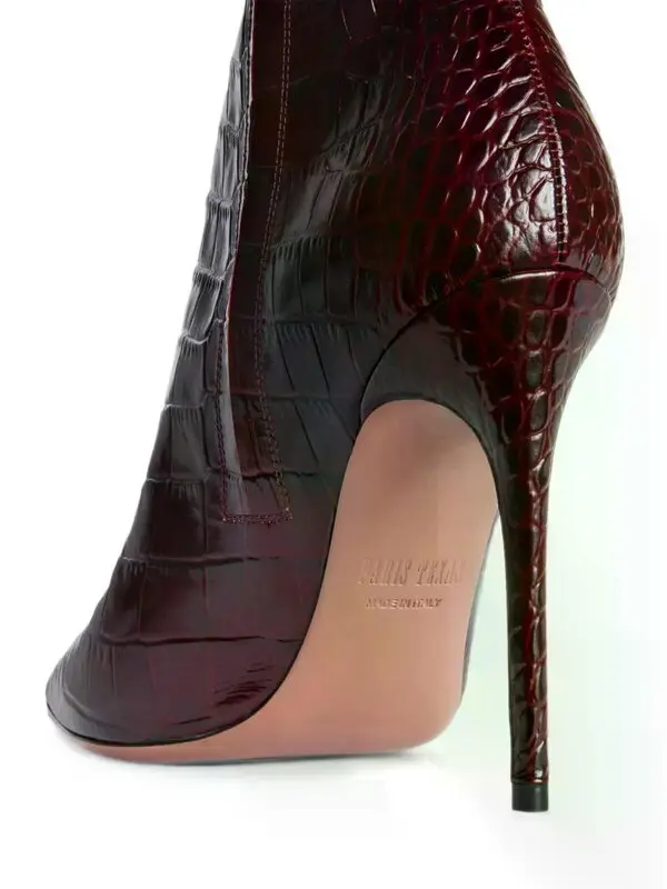 Paris Texas Vera Crocodile-effect Ankle Boots