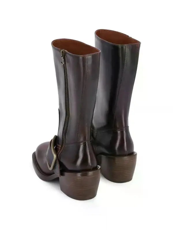 Dries Van Noten Buckle-detail Block-heel Boots
