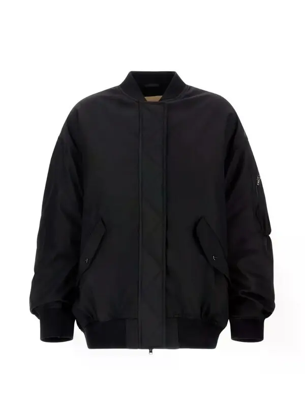 Herno Quilted-trim Gabardine Bomber Jacket