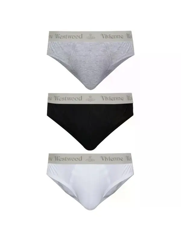VIVIENNE WESTWOOD Logo-waistband Briefs - White