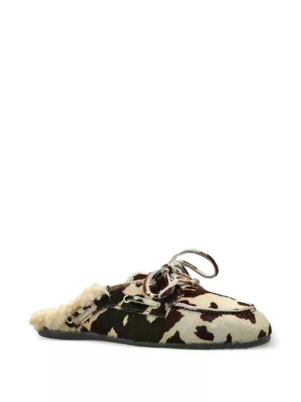 POSA Animal-print Leather Mules