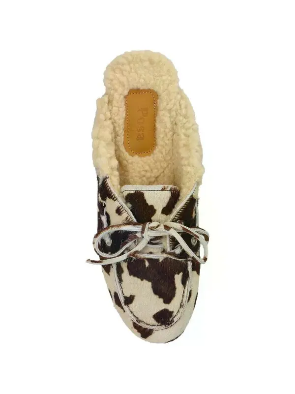 POSA Animal-print Leather Mules