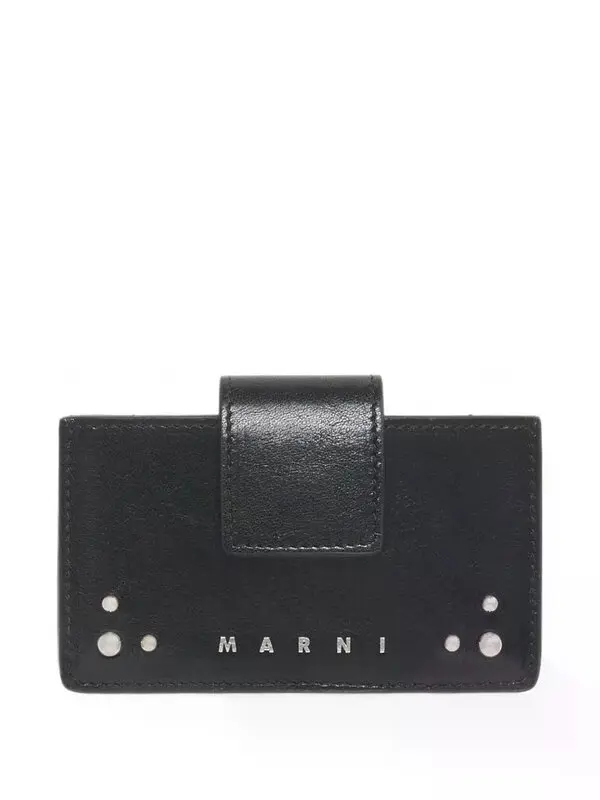 Marni Stud-embellished Gusseted Cardholder