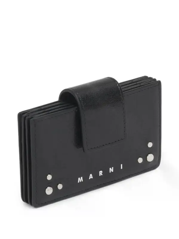 Marni Stud-embellished Gusseted Cardholder