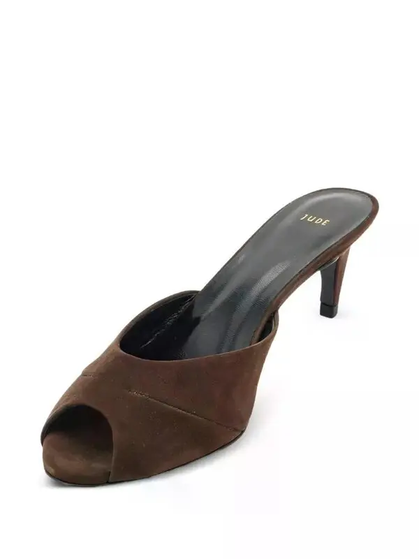 JUDE Suede Peep-toe Sandals