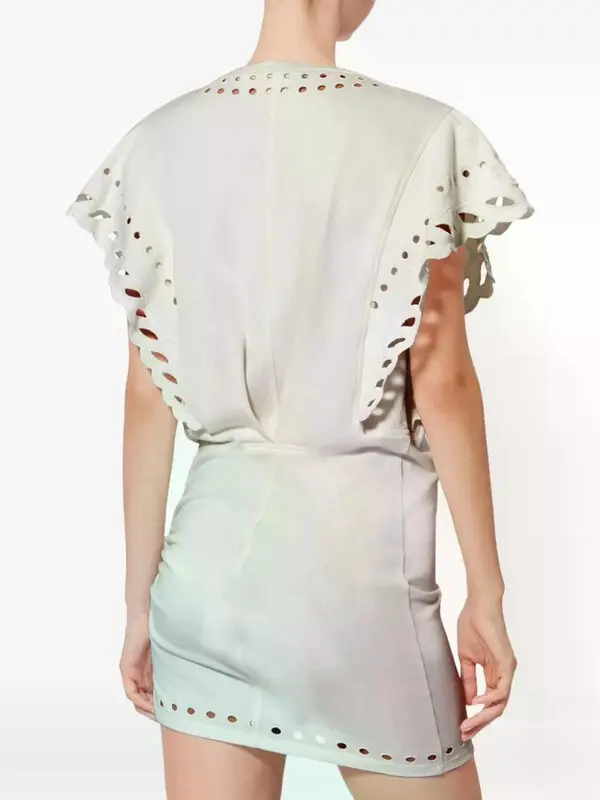 Isabel Marant Étoile Laser-cut Ruffled Mini Dress