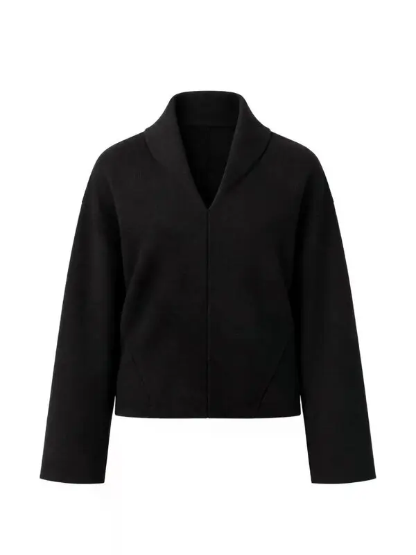 MEIMEIJ Shawl-collar Elasticated-hem Sweater