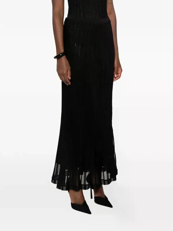 TOM FORD Sequin-embellished Ribbed Long Skirt