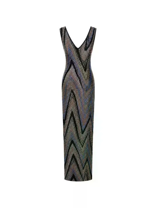 Missoni V-neck Maxi Dress - Black