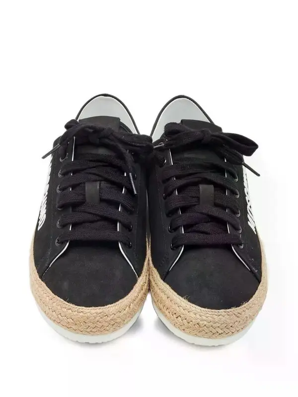 Moschino Nubuck Leather Espadrille Sneakers