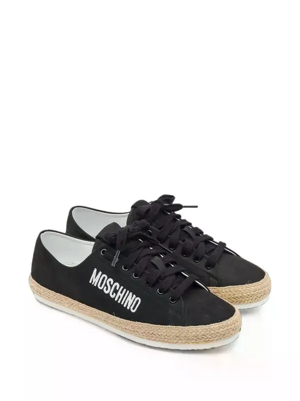 Moschino Nubuck Leather Espadrille Sneakers